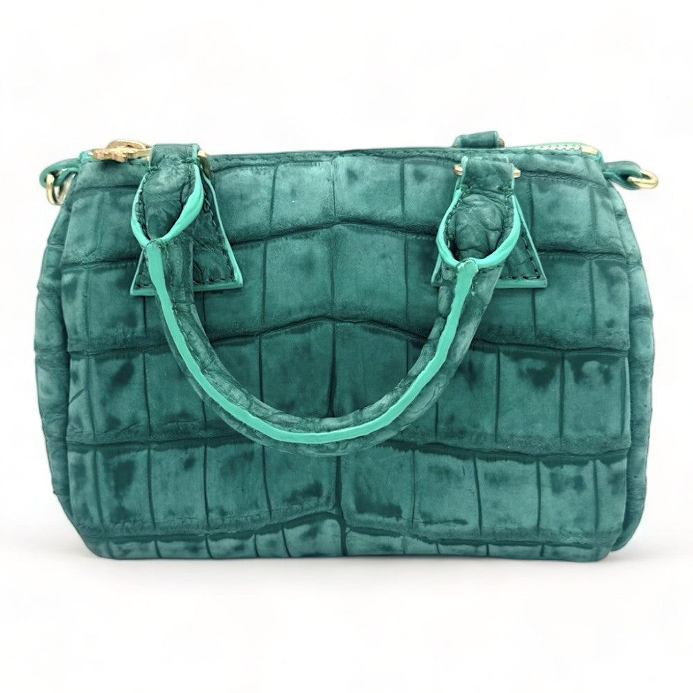 Ella Nile Crocodile Turquoise Nubuck - Jenya Renée